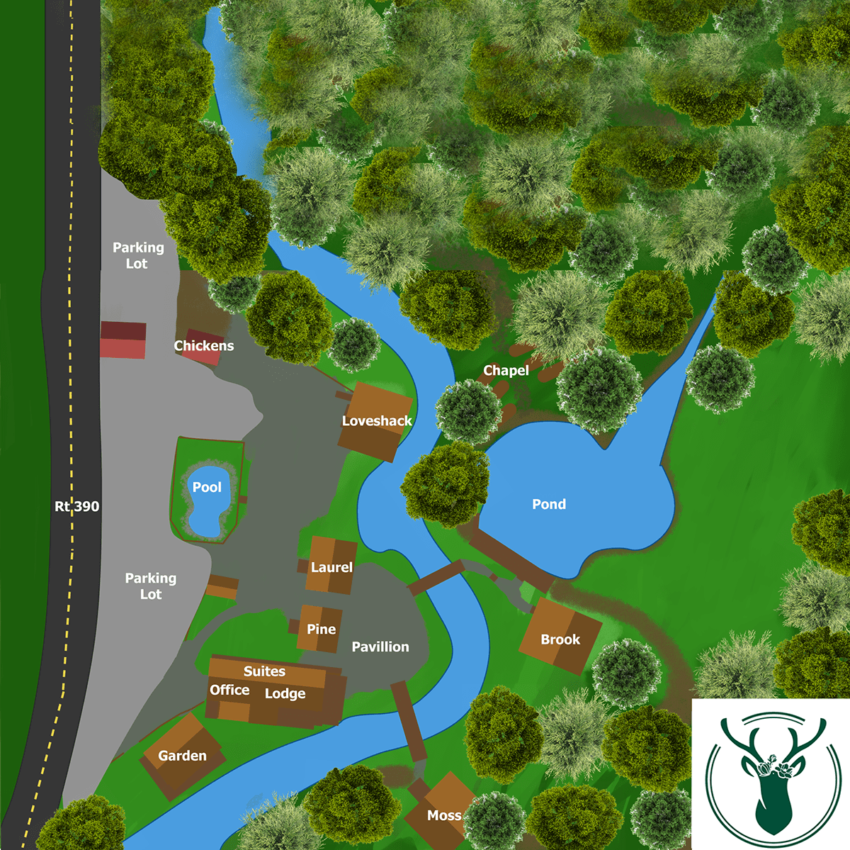 Resort Map | Magnolia Streamside Resort